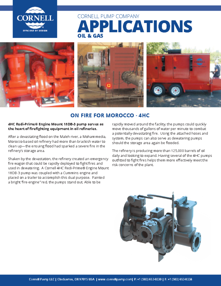 On Fire for Morocco | Cornell Pump Company
