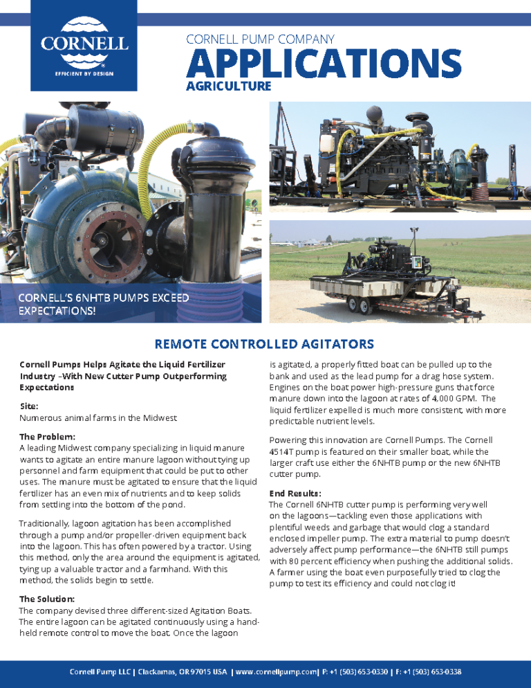 Remote Controlled Agitators – Cornell Pump Company