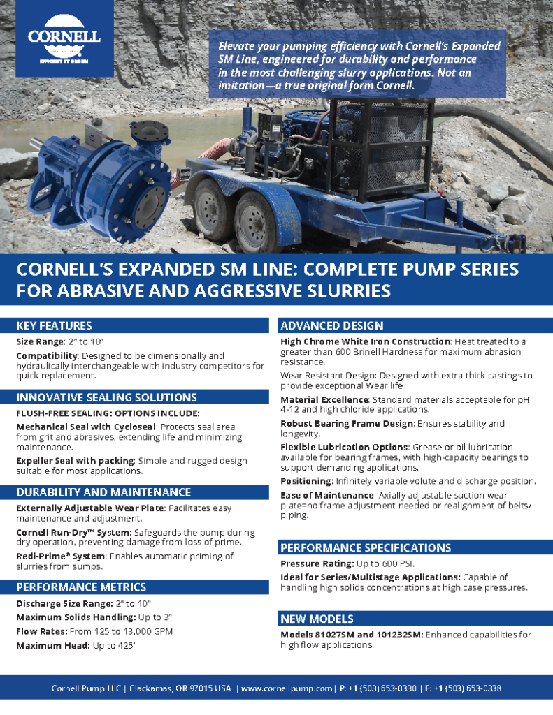 Expanded SM Slurry Line Flyer | Cornell Pump Company